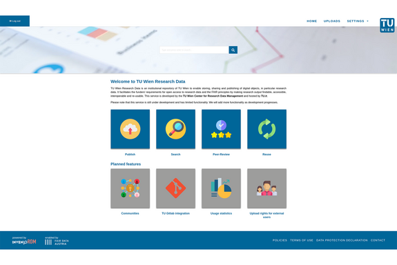 Update On The Development Of Our Tu Wien Data Repository Tu Wien