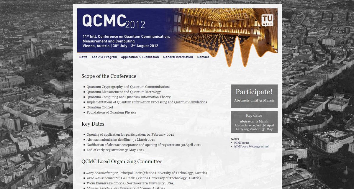 Conference QCMC 2012. Apply NOW | TU Wien